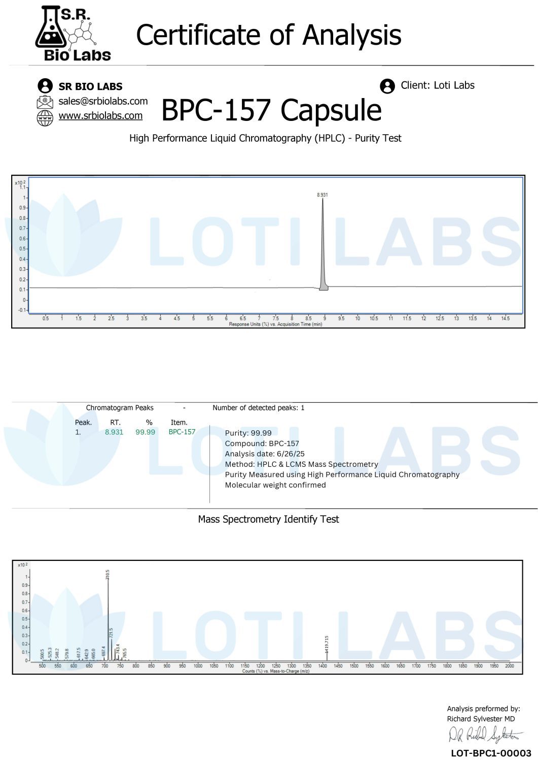 BPC-157 Capsules (500mcg/capsule, 30 capsules) | Loti Labs